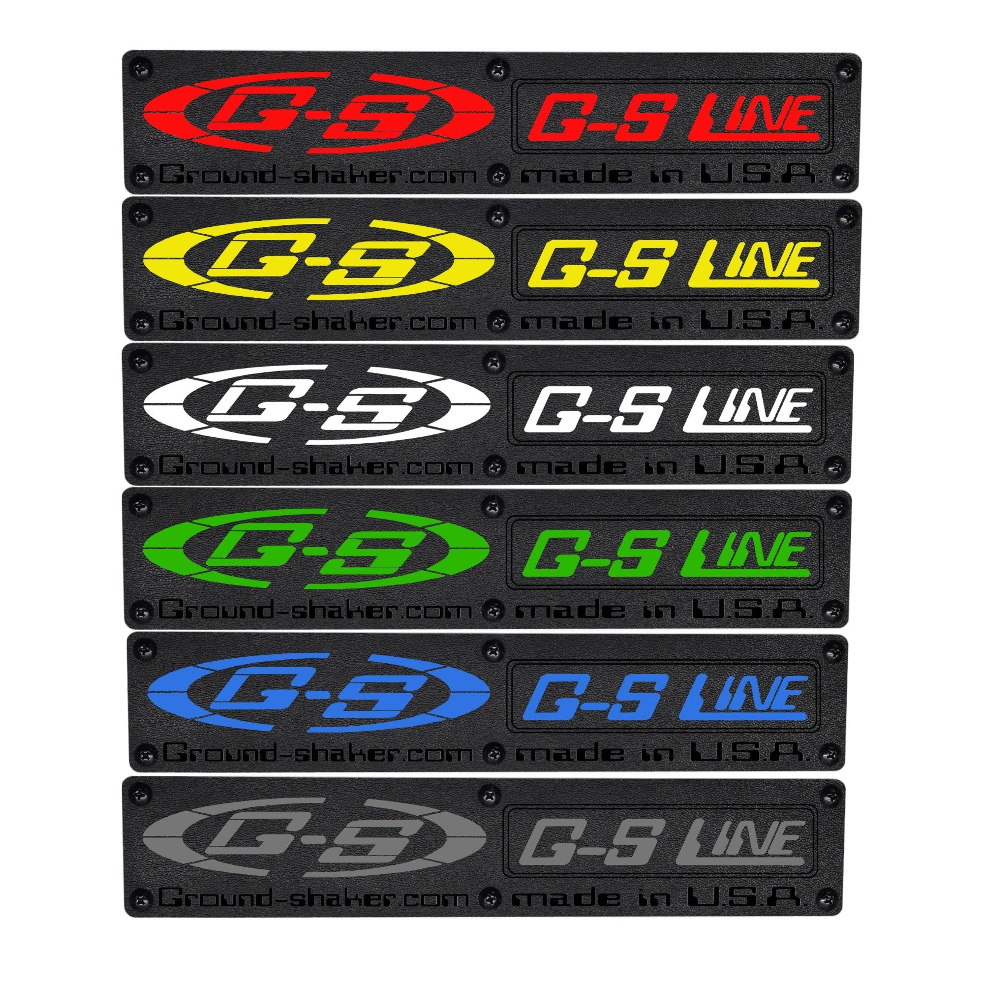 GROUND-SHAKER PLATES COLORS – GROUND SHAKER COMPANY