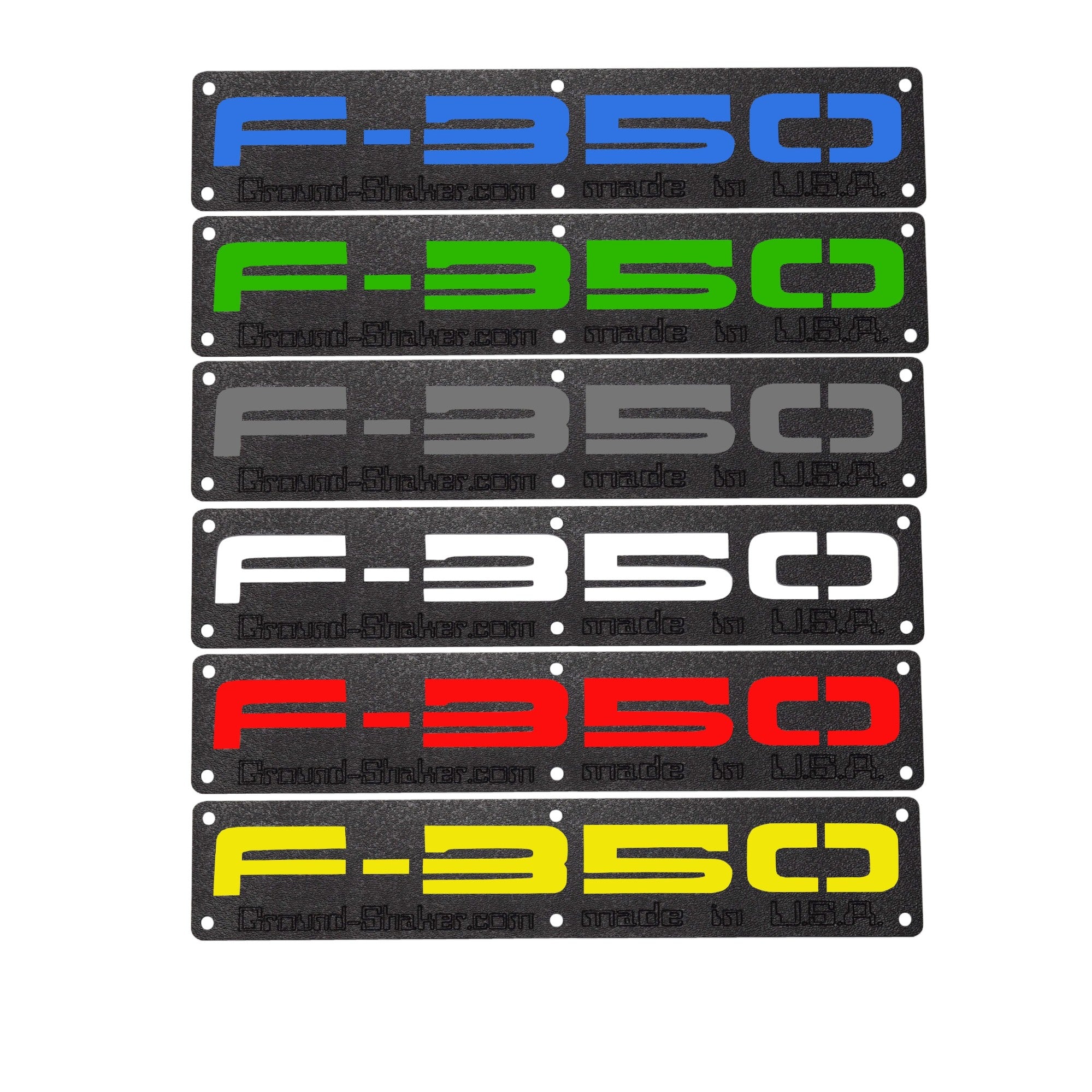 F-350 PLATE – GROUND SHAKER COMPANY